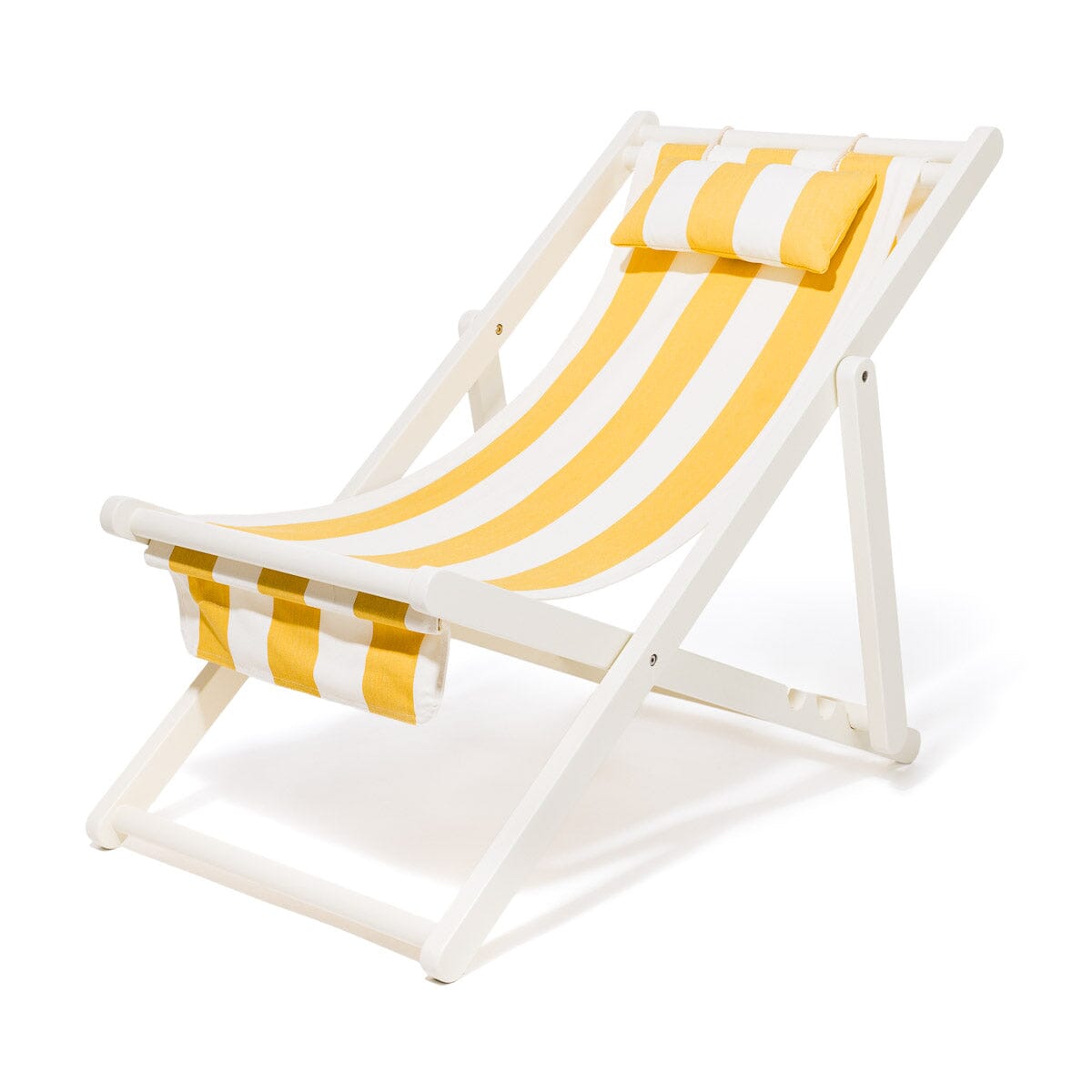 The Sling Chair - Acacia White - Crew Mimosa Yellow Stripe | Business & Pleasure Co.