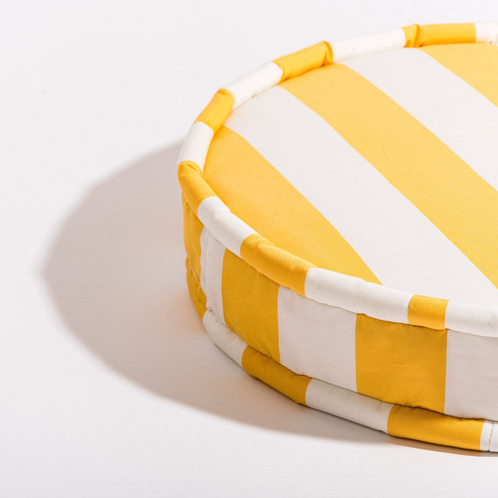The Circular Pillow - Crew Mimosa Yellow Stripe | Business & Pleasure Co.