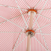 The Club Pool Umbrella - Lauren's Pink Stripe | Business & Pleasure Co.