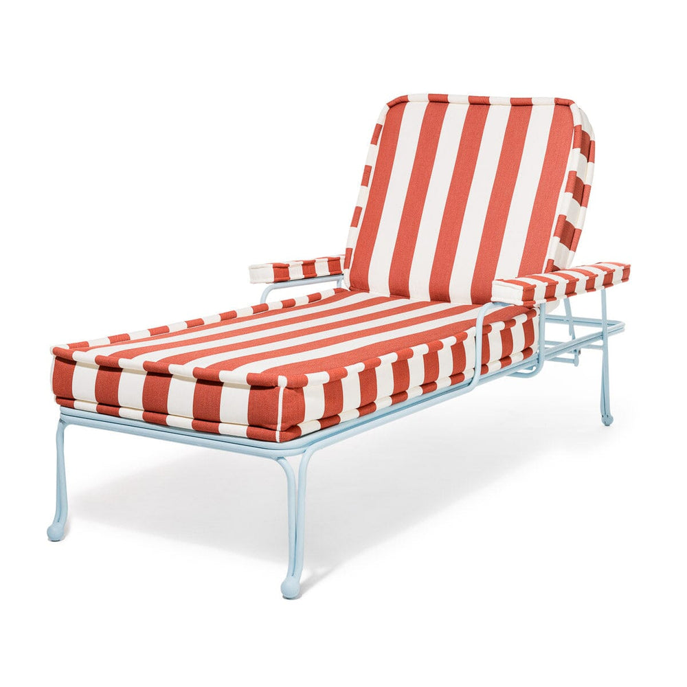 The Waterhouse Sun Lounger in Crew Le Sirenuse Stripe | Powder Blue Fr ...