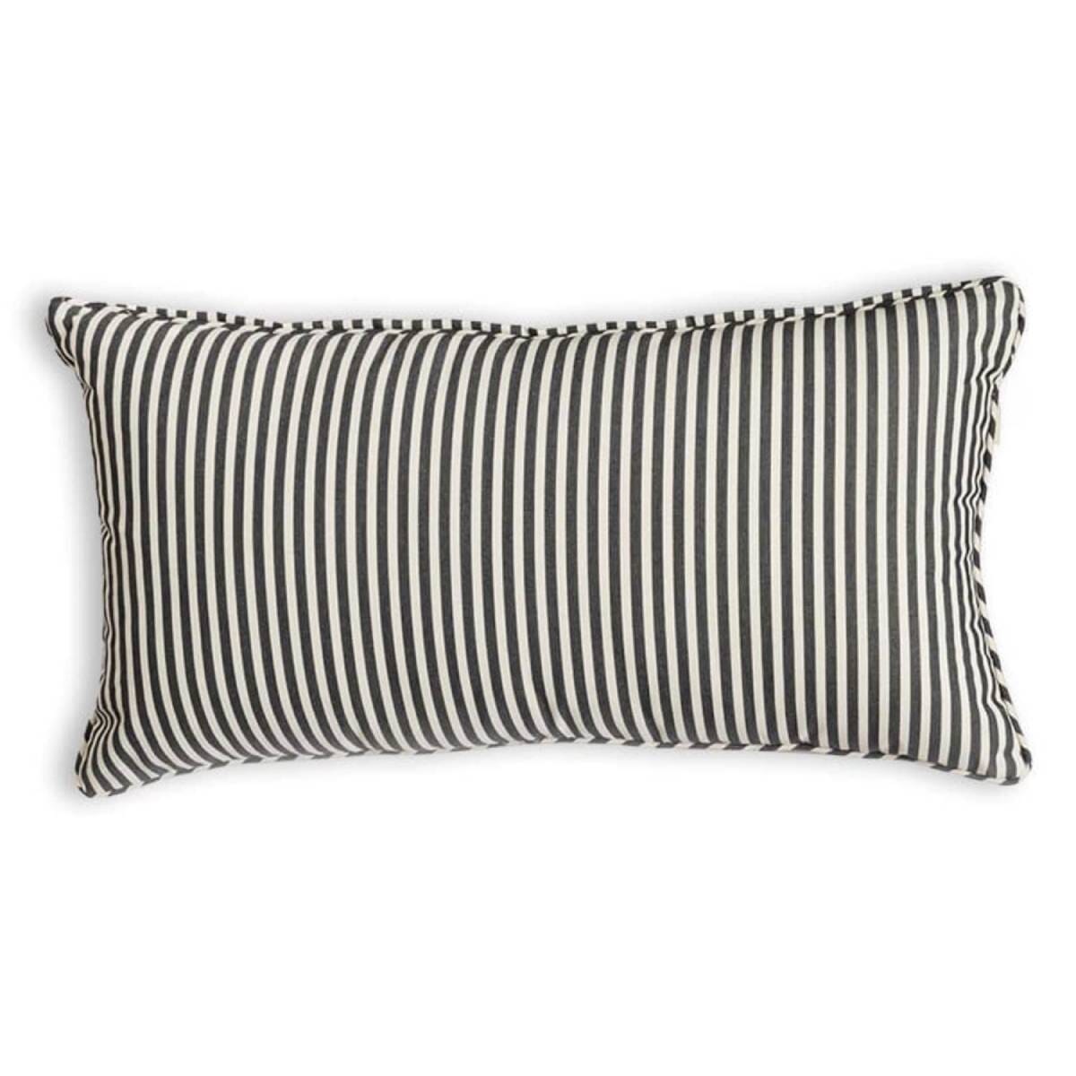 Lauren's Navy Stripe Rectangle Throw Pillow | Business & Pleasure Co.